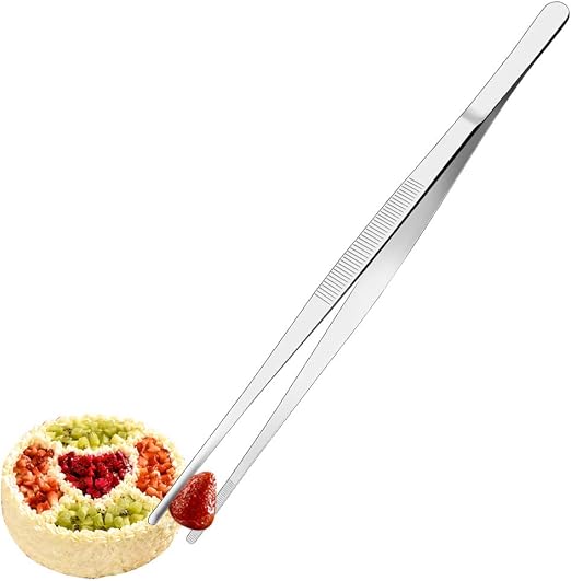 Amazon.com: Cyimi Kitchen Tweezers Stainless Steel 8 Inch Long Tweezers ...