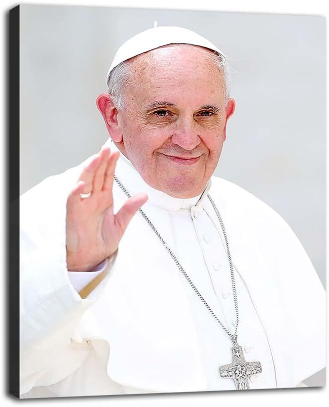 Amazon.com: Pope Francis Poster Canvas Wall Art Collection Memorial ...