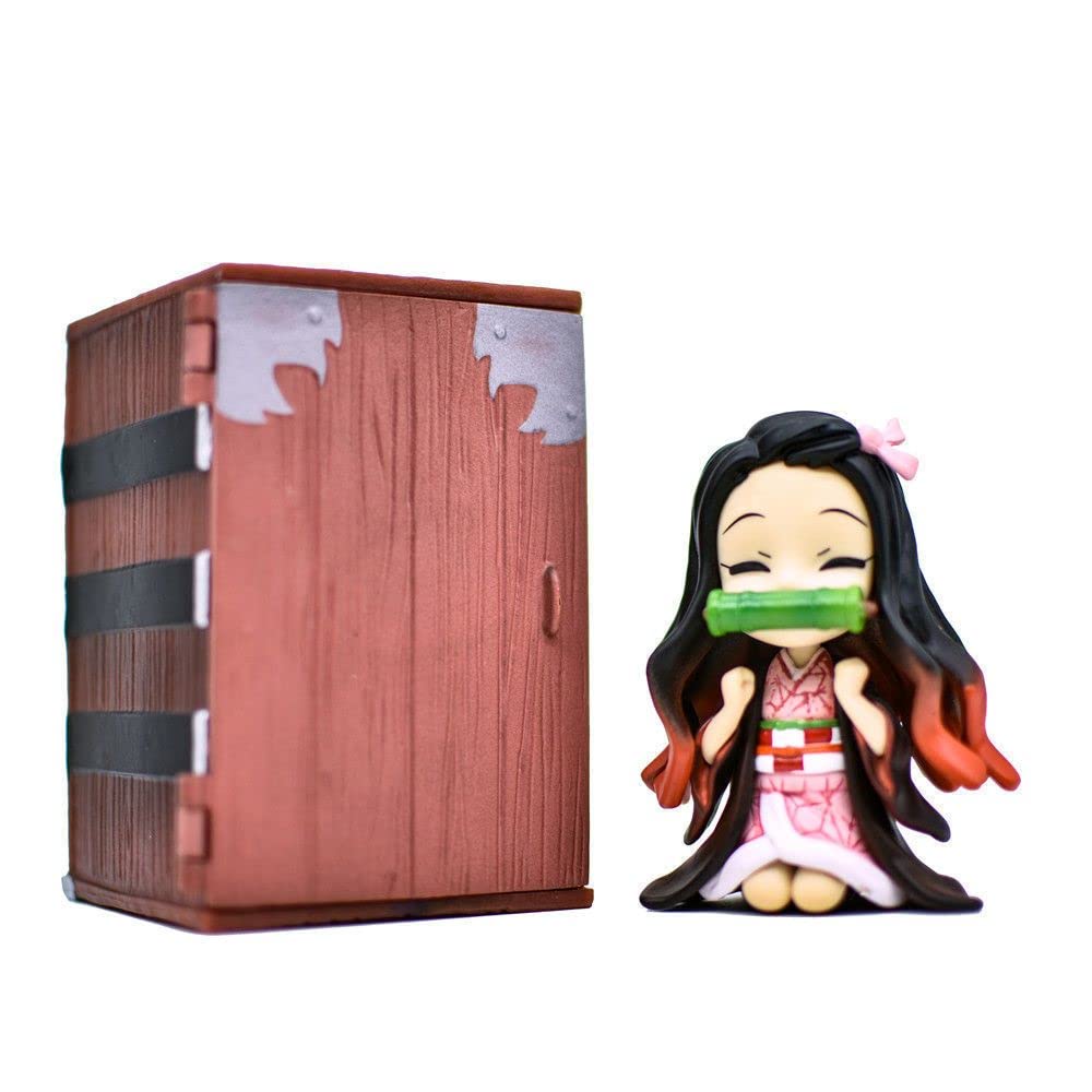 Demon Slayer Figures, Tanjiro Nezuko Kamado Mini Figure Toy 9cm/3.5inch ...