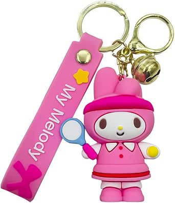 RANXIZY Kawaii Pink Anime Keychains Charm for Women With Lanyard,Cute ...
