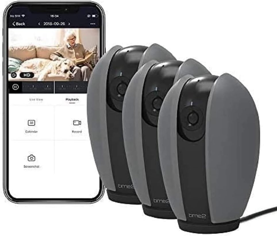 Time2 Olivia Indoor WiFi Security Camera - Smart Motion Tracking with ...