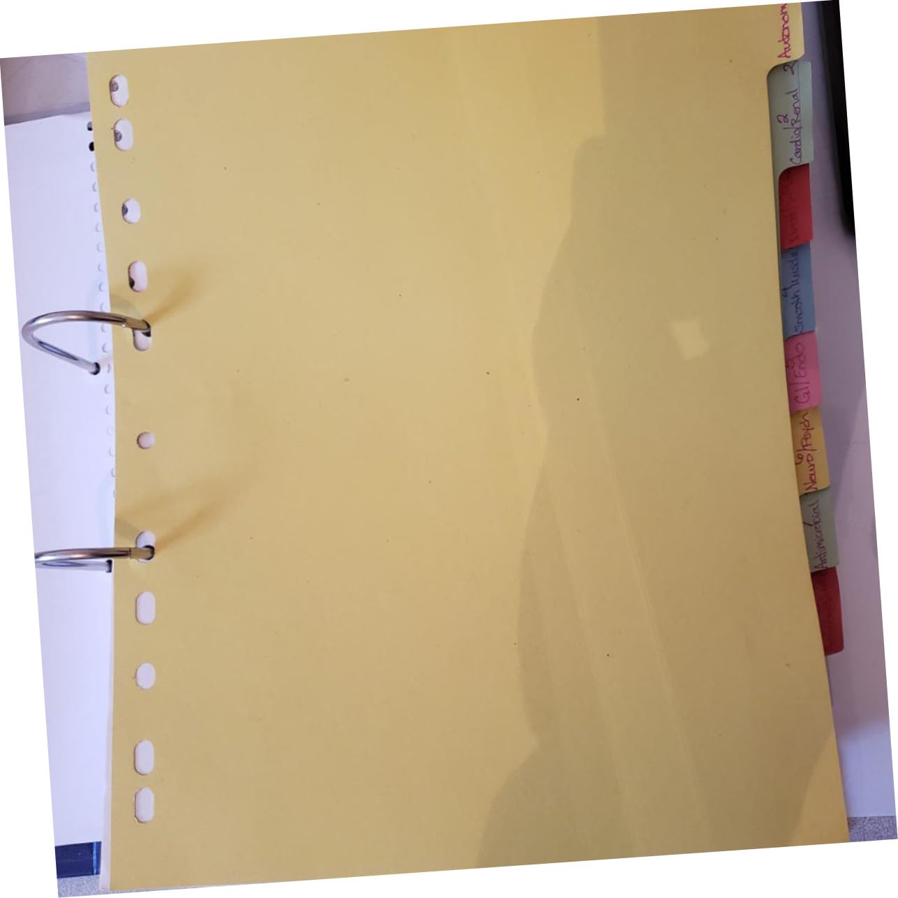 3 Ring Binder Tabs Colorful Plastic Page Dividers - 20 Piece Set For ...