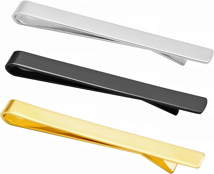 Amazon.com: Clip on Tie Clip 2 inch,Simple Business Wedding Men Tie ...