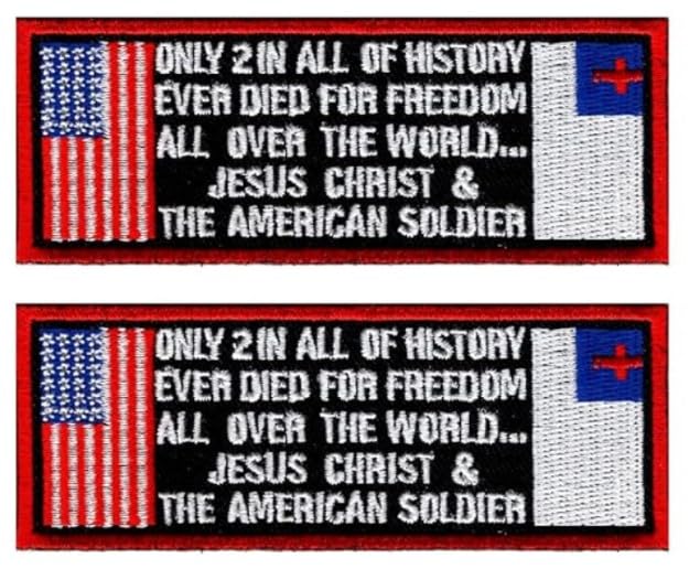 Amazon.com: Jesus Christ and American Soliders USA & Christian Flag ...
