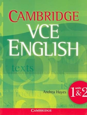Amazon.com: Cambridge VCE English Units 1 and 2: 9780521613828: Hayes ...