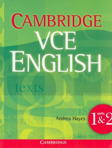Amazon.com: Cambridge VCE English Units 1 and 2: 9780521613828: Hayes ...
