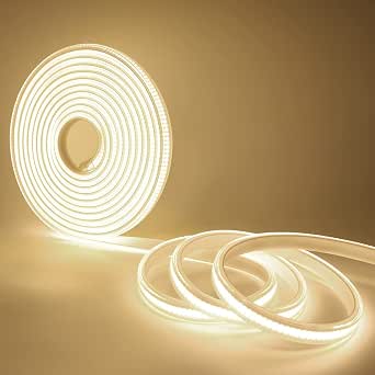 GQL 220V Flexible COB LED Strip (4m, Natural White), IP65 Waterproof ...