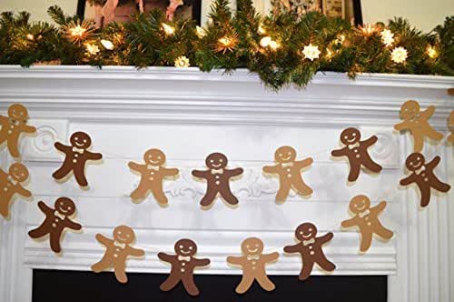 Amazon.com: Gingerbread man garland, Christmas Garland, Country ...