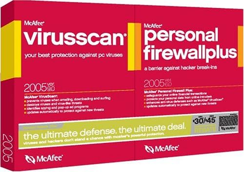 Amazon.com: McAfee VirusScan 2005 9.0 and Firewall 2005 6.0 Bundle ...