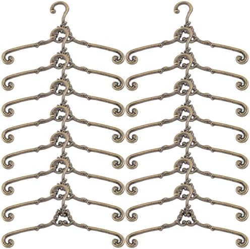 Amazon.com: 50Pcs Mini Clothes Hangers Metal Doll Clothes Dress Outfit ...