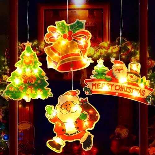 Amazon.com: Christmas Decorations, 3Pcs Christmas Window Lights Battery ...
