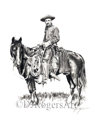 Cowboy Pencil Drawings