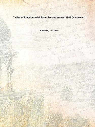 Amazon.in: Buy Tables of functions with formulae and curves 1945 ...