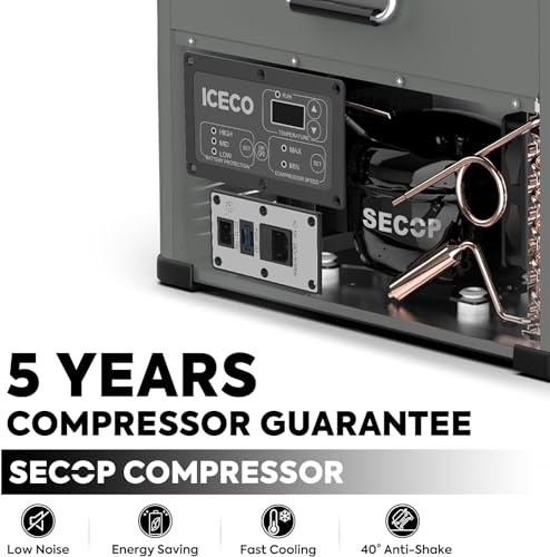 ICECO VL45 Portable Refrigerator with SECOP Compressor, 45 Liters ...