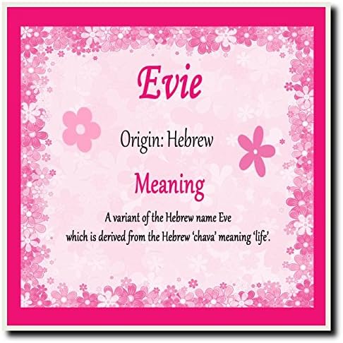 Evie Personalised Name Meaning Coaster : Amazon.co.uk: Home & Kitchen