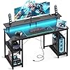 Amazon.com: ODK 48 inch Computer Desk with Power Outlets & LED Lights ...