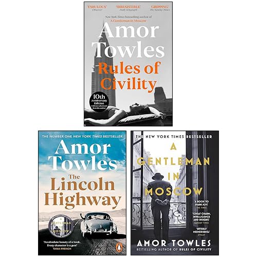 Amor Towles 3 Books Collection Set (Rules of Civility, The Lincoln ...