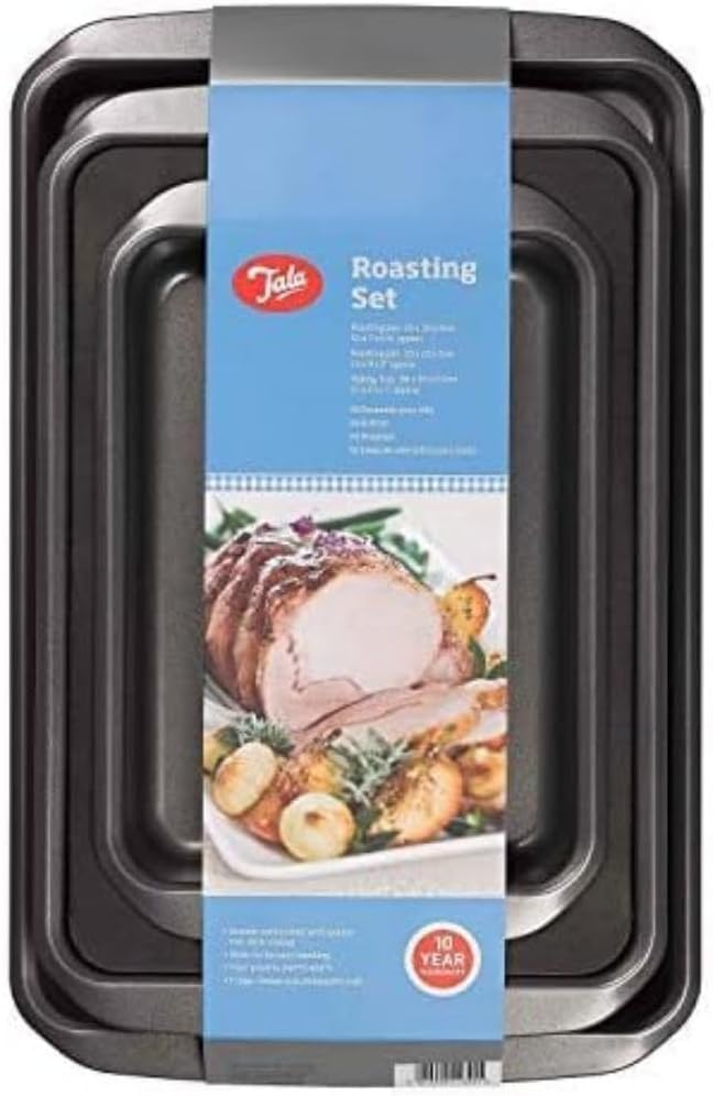 Tala Roasting Set, Non-Stick Roasting Pans with Wide Flat Handles, Even ...