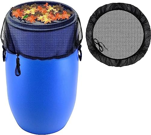 Mesh Cover for Rain Barrel, 2Pcs Water Collection Buckets Cover with ...