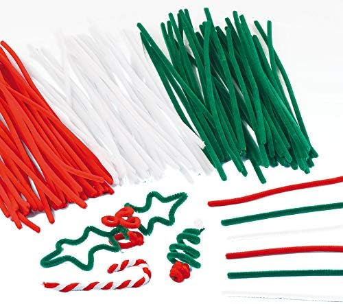 Kids B Crafty 100 Pipe Cleaners, Pipe Cleaners For Craft, Felt Covered ...