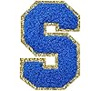 Amazon.com: 3Pcs Letter Patches Varsity Glitters Chenille,SPRT Iron on ...
