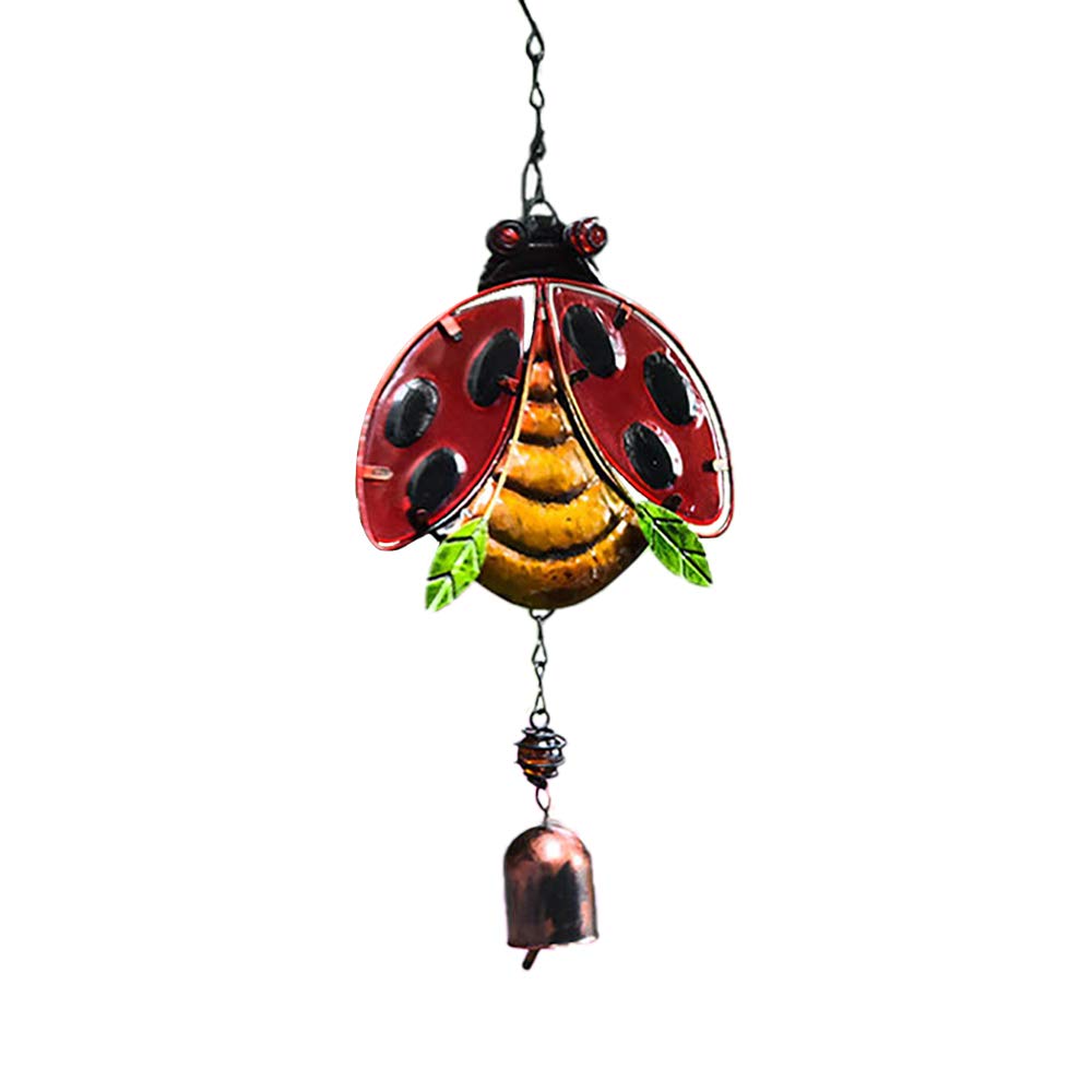 Amazon.com : Oeey Beautiful Insect Ladybug Wind Chimes with Bell ...