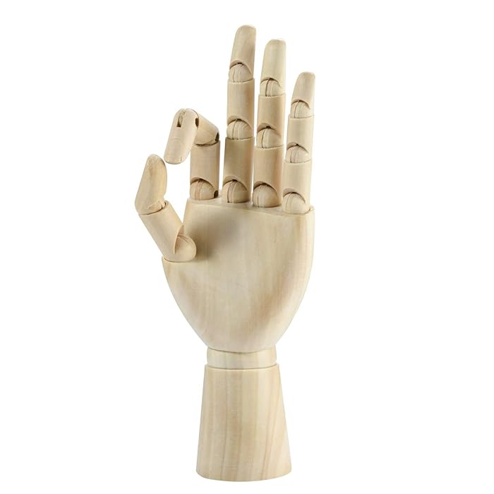 Buy CM 7" Wooden Articulated Figure Manikin Hand Artist Drawing Hand ...