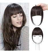 Amazon.com : ELEFOCUS Clip in Bangs 100% Real Human Hair Extensions ...