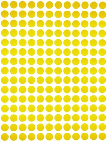 Sticker Gelb 8 mm runde Etiketten – 0,8 cm Klebepunkte 2520 Stück von ...