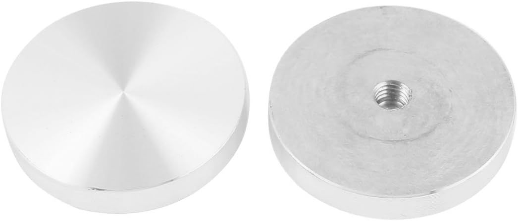 sourcing map 2Stk. M8 Gewinde 50mm Durchm. Rundform Aluminium Scheiben ...