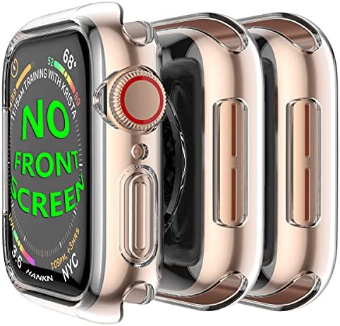 Amazon.com: HANKN 2 Pack Clear Case for Apple Watch Series 9 8 7 45mm ...