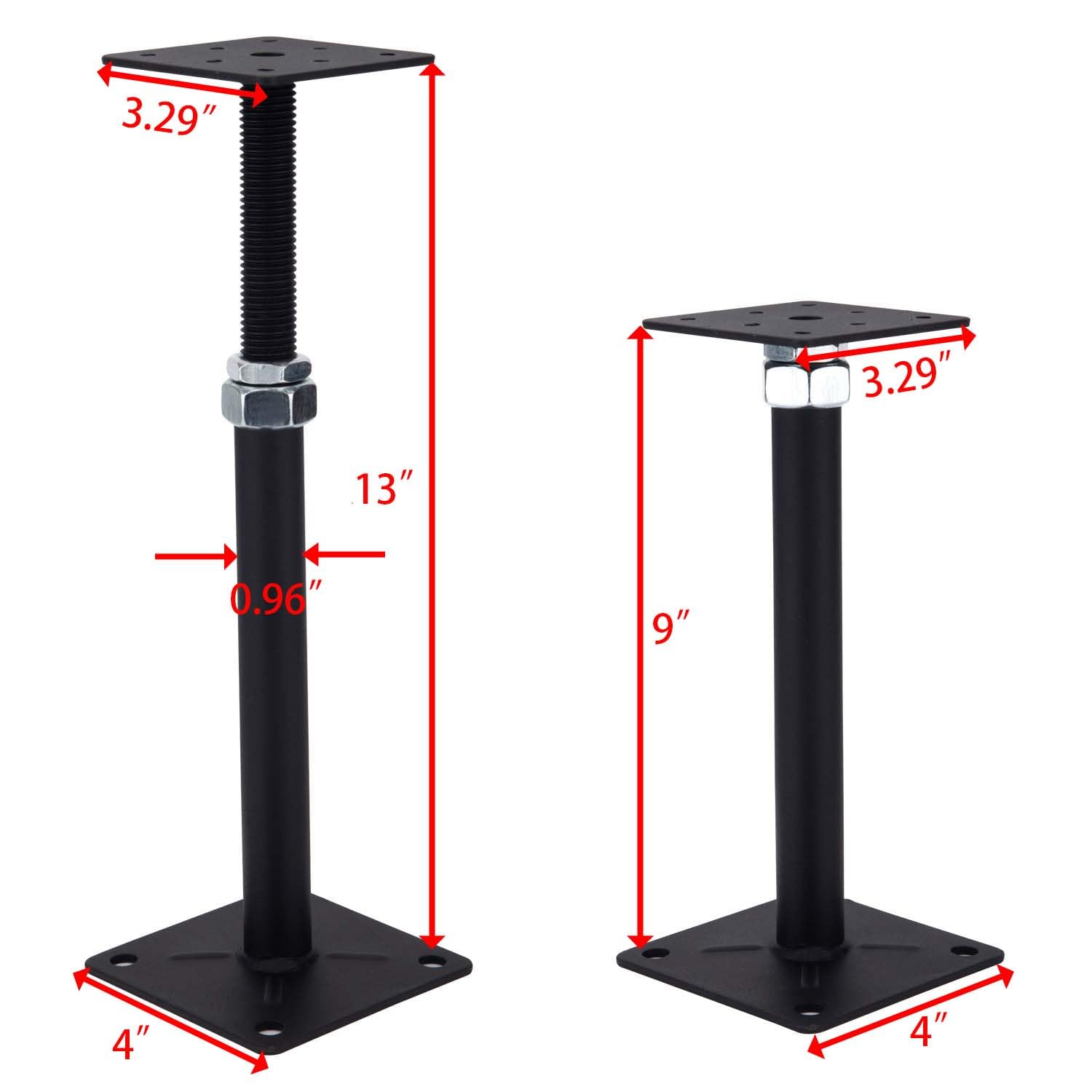 Snapklik.com : YMSZGBZG 4 Pack Adjustable Floor Jack Post 9"-13" Range ...