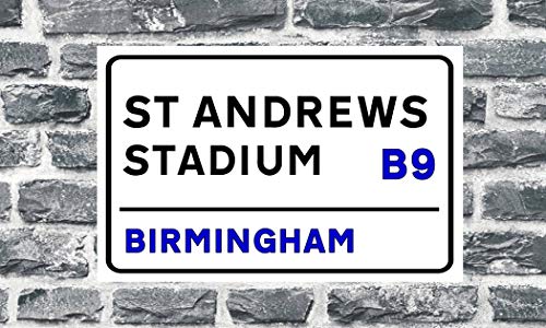 BIRMINGHAM ALUMINIUM STREET SIGN - WALL ART, FOOTBALL GIFT, GIFT ...