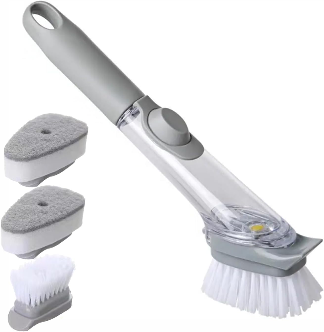 Amazon.com: Automatic liquid discharge press type pot washing brush Long handle hydraulic oil ...