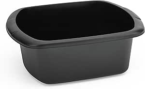 Washing Up Bowl for Sink | Black Small Rectangular Plastic Sink Bowls ...