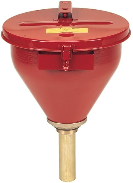 Amazon.com: Large Funnel With Self-Closing Cover|Safety Drum Funnel ...