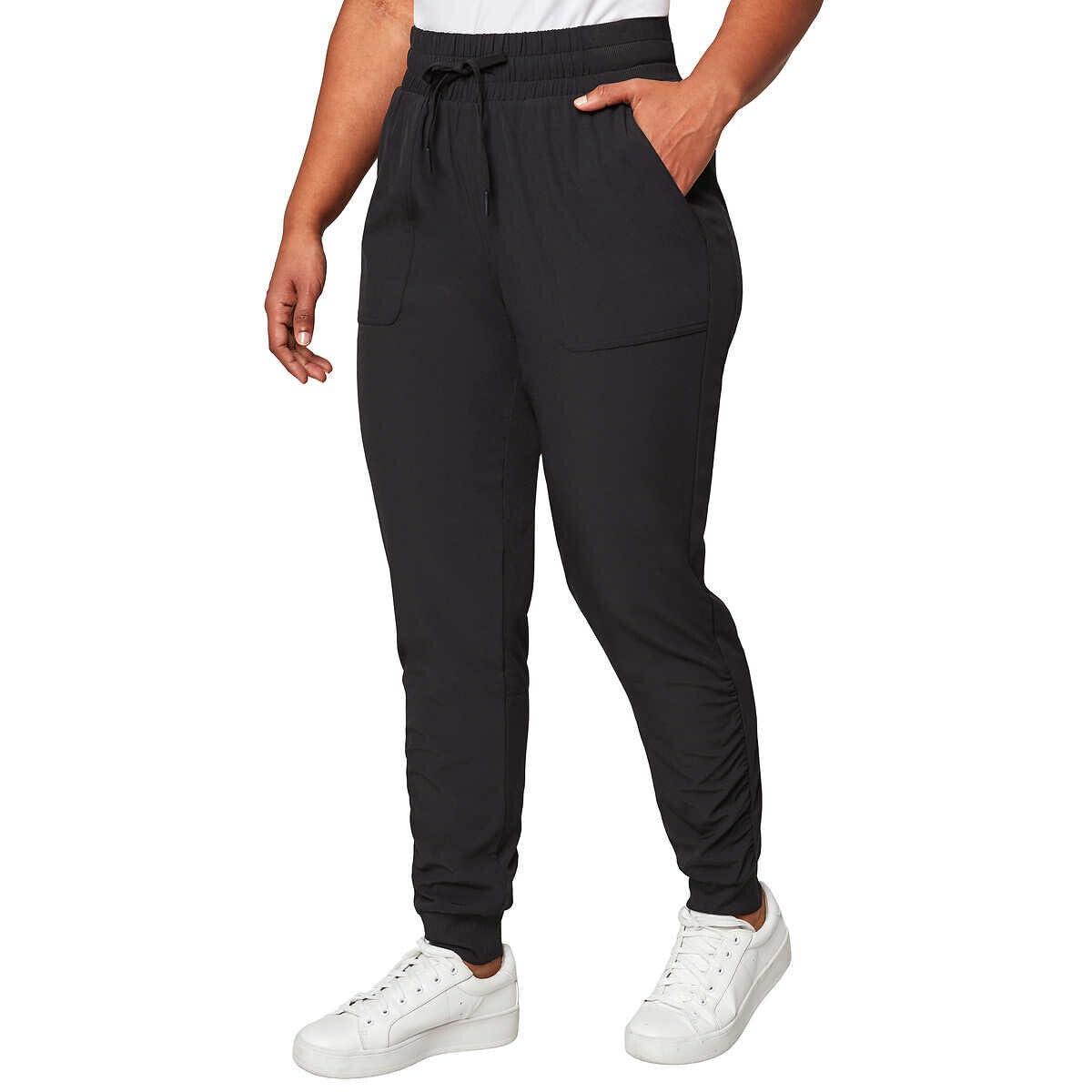 Amazon.com: Mondetta Ladies' Active Pant with Ruching (M, Black ...