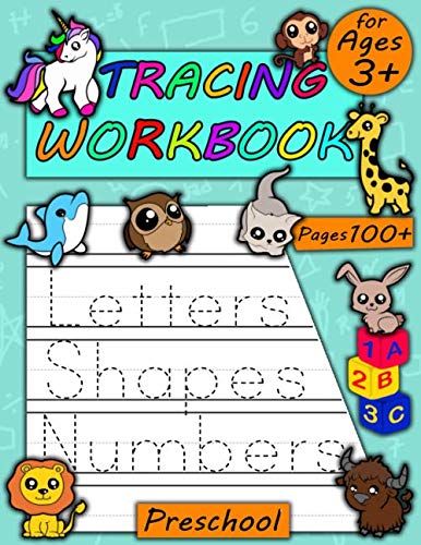 Buy Tracing workbook letter number and shapes ages 3-5: Practice for ...