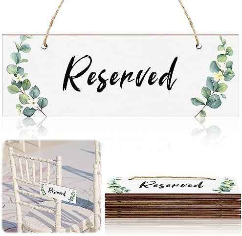 Amazon.com: Darware Hanging Wooden Reserved Signs (6-Pack); Rustic ...