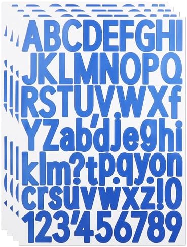 272 Pieces 1.5 Inch Small Vinyl Letter Number Stickers, Mini Waterproof ...