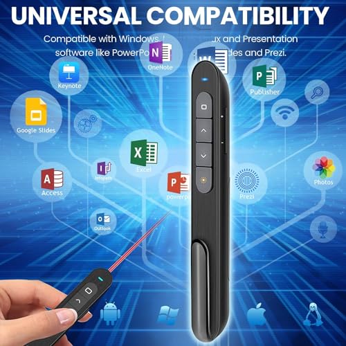 Wireless Laser Presenter, PowerPoint PPT Slide Changer Controller, USB ...