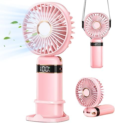 FUNGORGT Handheld Mini Fan 3000mAh Mini Portable Fan, Personal Hand ...