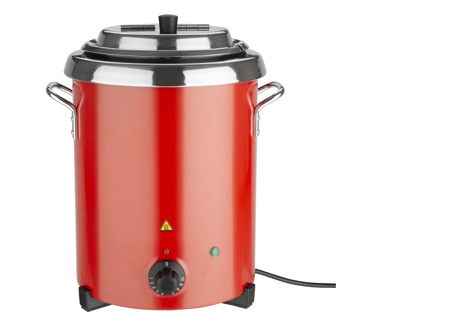 Buffalo GH227 Red Soup Kettle With Handles 5 7Ltr 348X255mm Stainless buffalo-gh227-red-soup-kettle-with-handles-5-7ltr-348x255mm-stainless