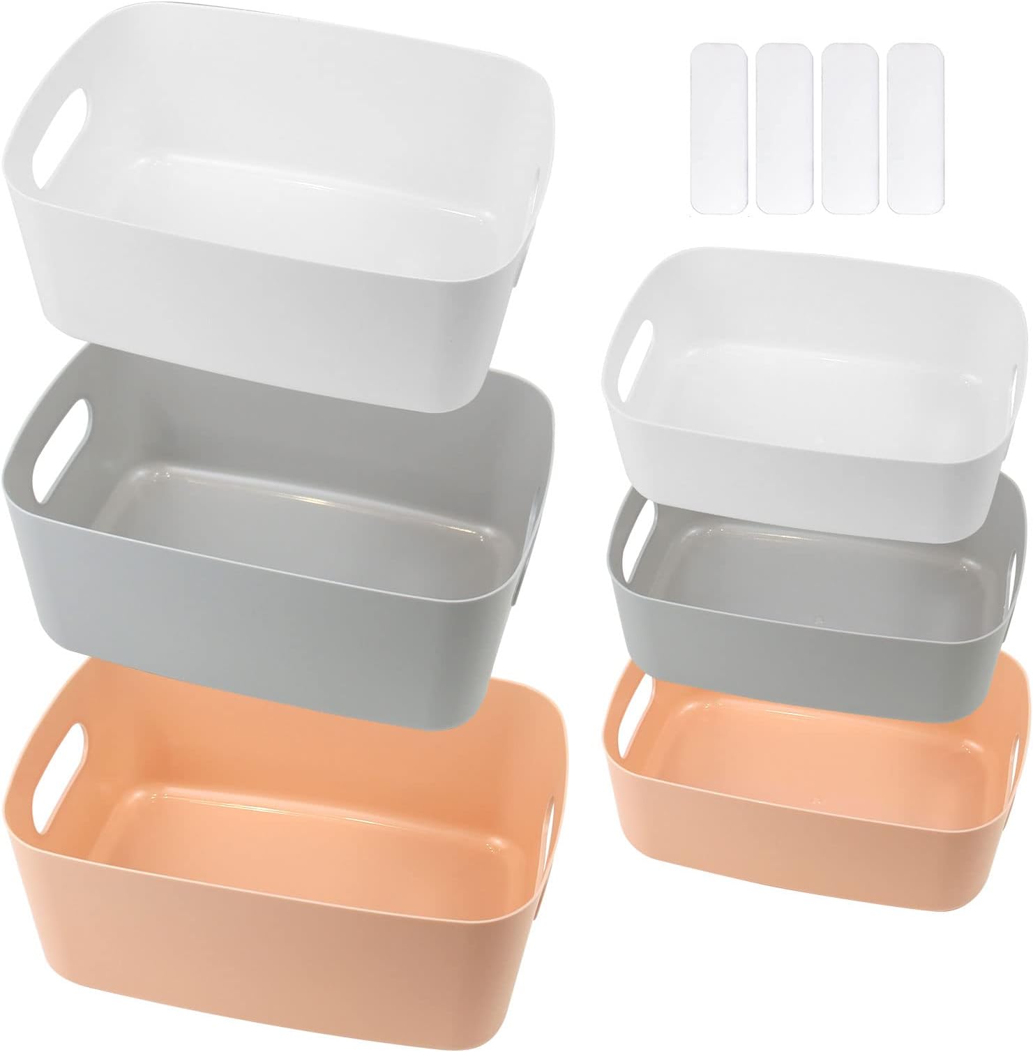 Wemk Panier de Rangement en Plastique avec Poignées, Lot de 3 boite de ...