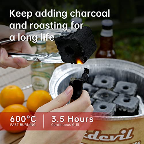 Hotdevil Quick Light Charcoal Instant Light Hardwood Lump Charcoals ...