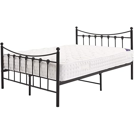 PALDIN Small Double Bed Frame 4FT Metal Bed Base with Strong Metal ...