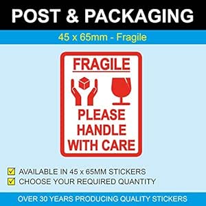 45 x 65mm Fragil Aufkleber, 500 : Amazon.de: Bürobedarf & Schreibwaren