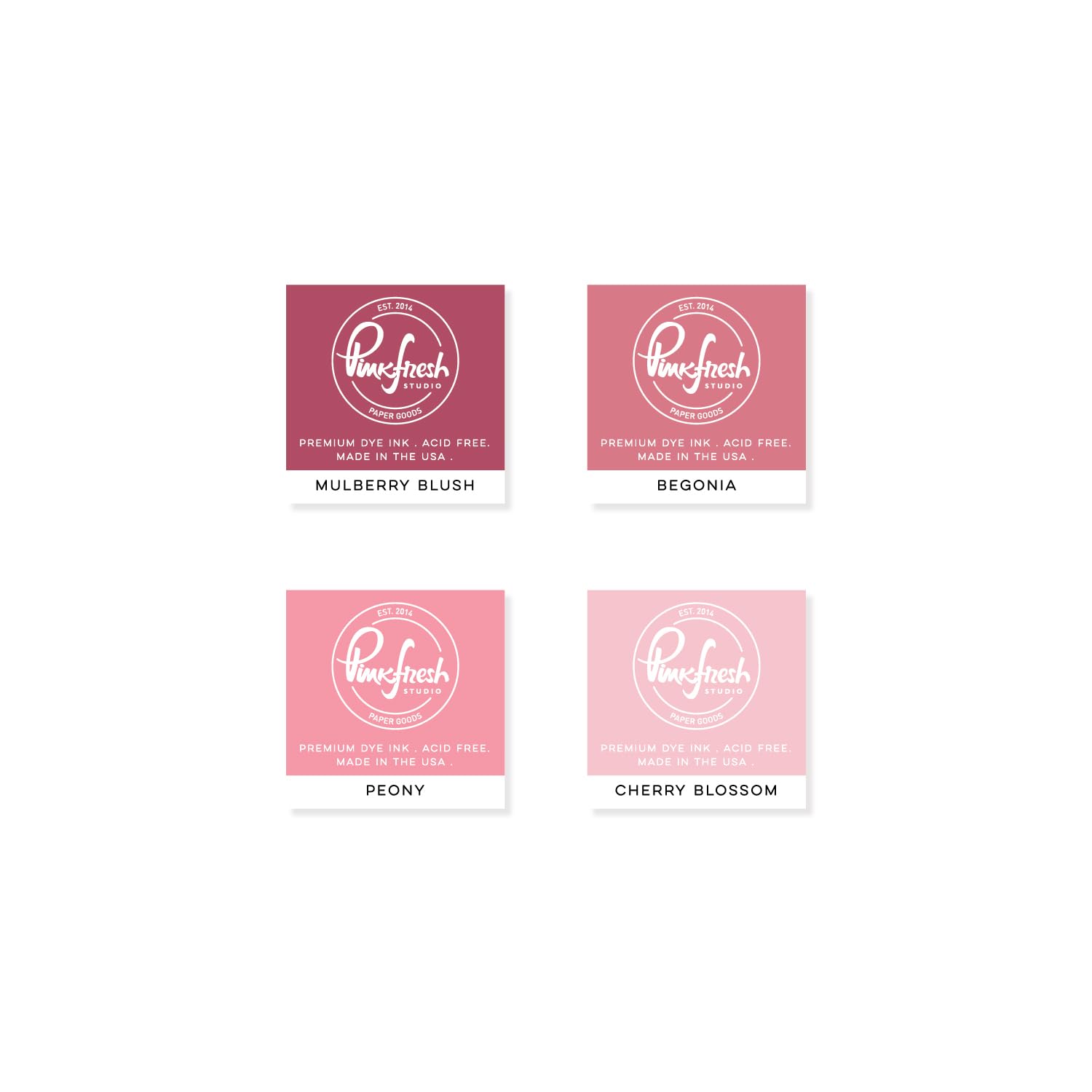 Amazon.com: Pinkfresh Studio Premium Dye Cube Ink Pads 4 Colors-Rose ...