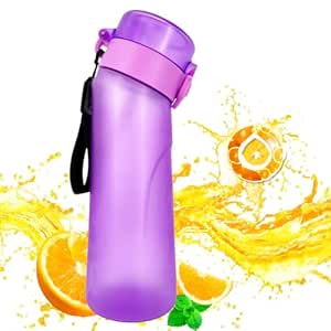 Napolju Air Water Bottle,750ML Fruit Fragrance Water Bottle with Flavour Pods,Leak Proof Sports ...
