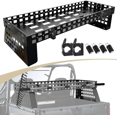 Amazon.com: TOPOWN UTV Over Bed Cargo Rack with Tool Clamps, Molle ...